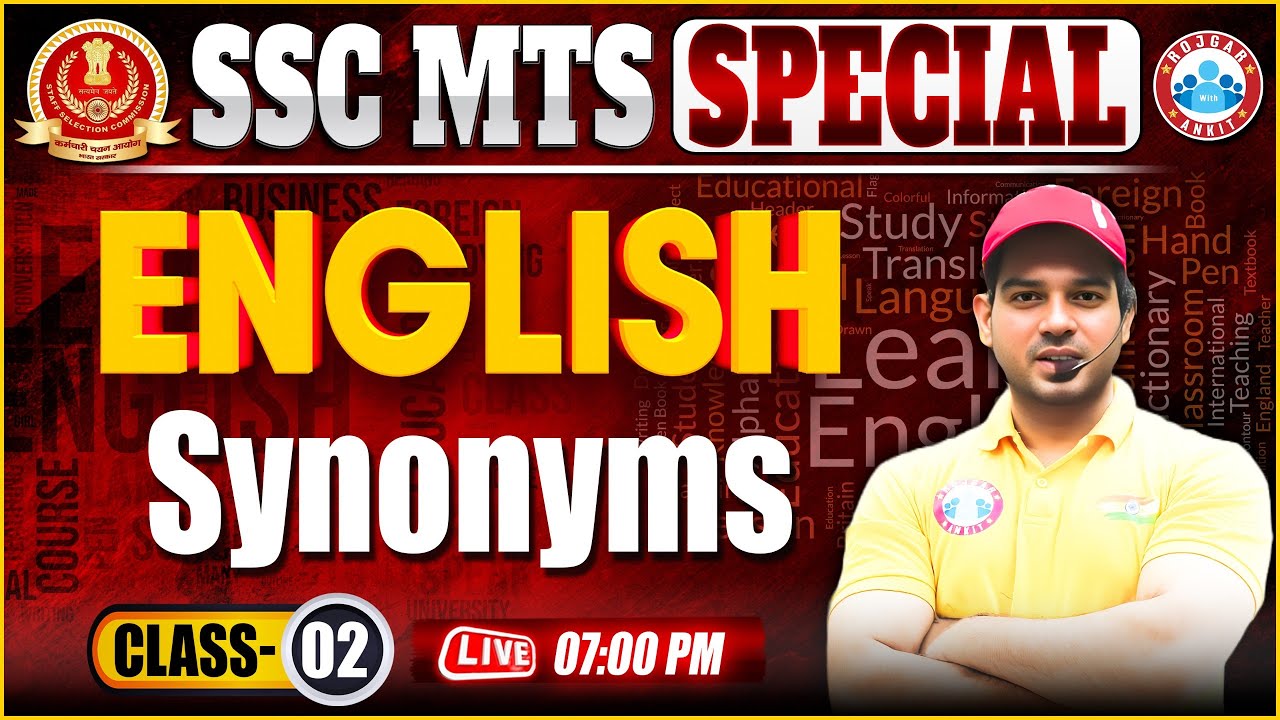 SSC MTS English Classes 2024 #2 | SSC MTS Synonyms | English for MTS 2024 by Sanjeev Sir | SSC ...