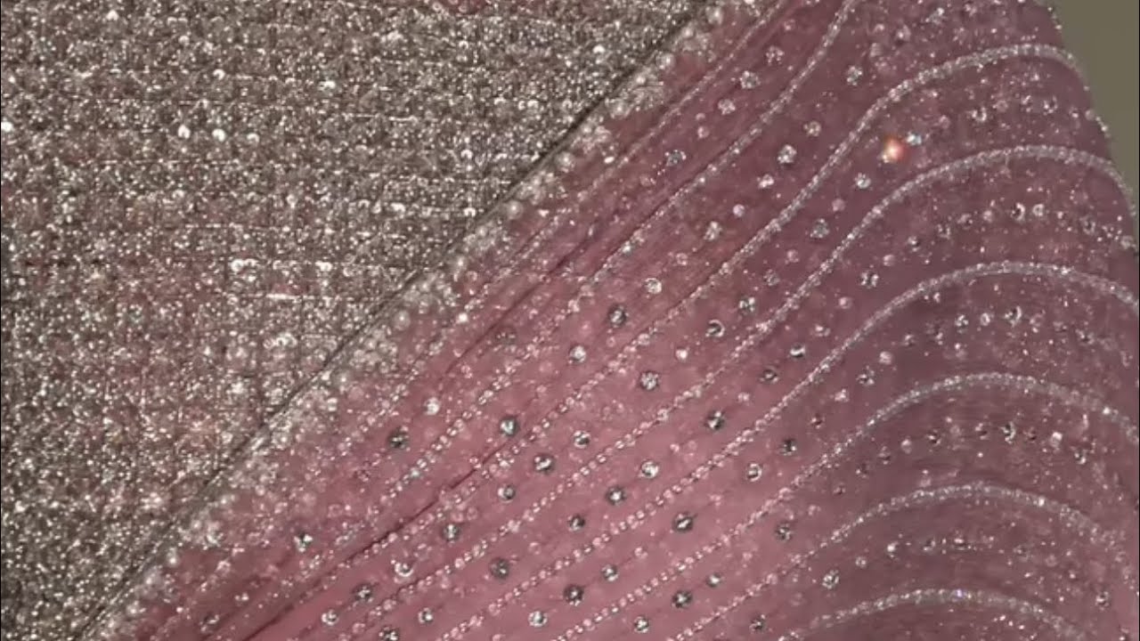 New arrival Turkish kristel stone work fabric. - YouTube