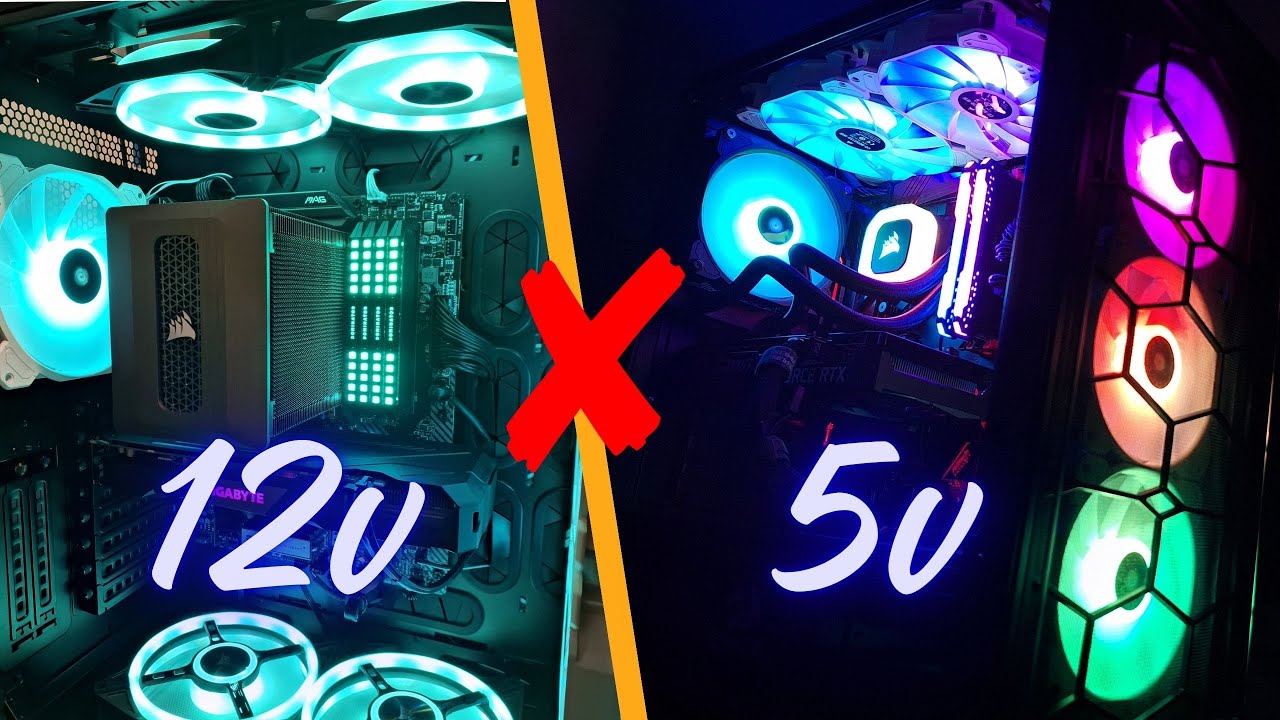 Diferença entre Fan RGB 12v e Fan RGB 5v - YouTube