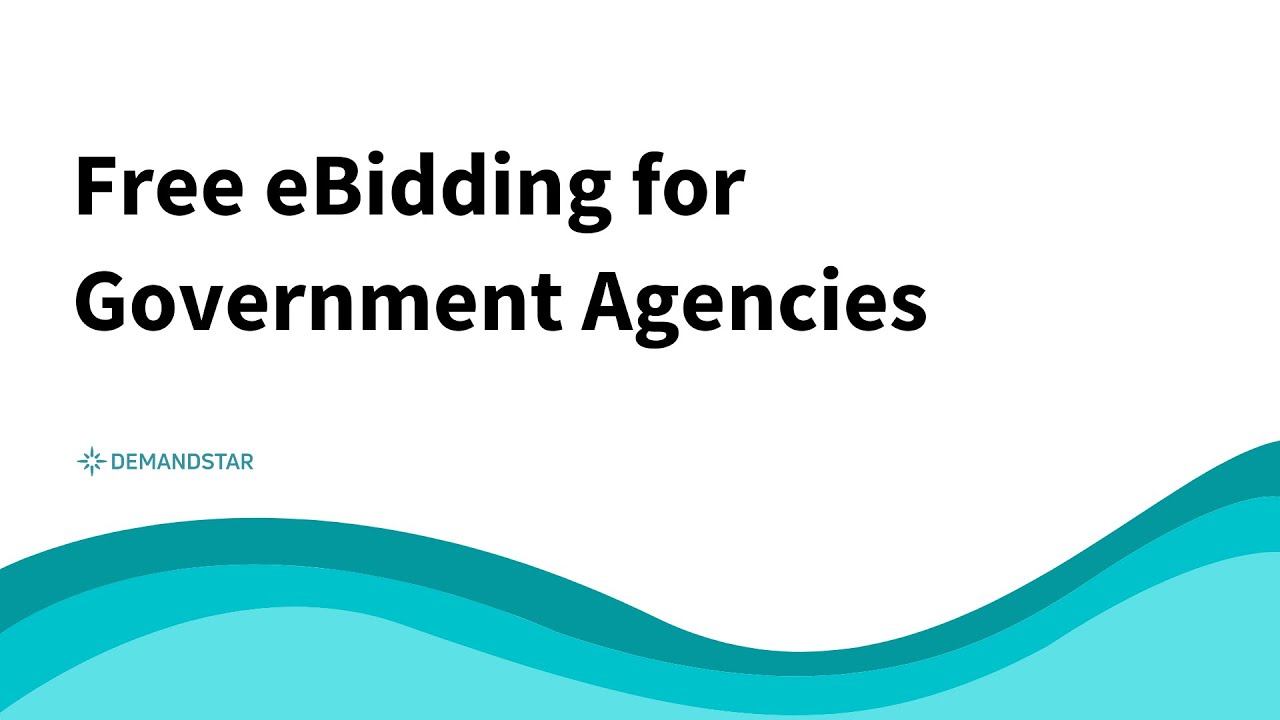 Free eBidding for Governments on DemandStar - YouTube