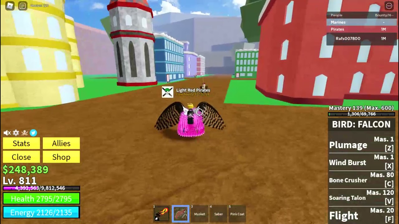 TODOS OS PODERES DA [ NOVA FRUTA FALCON ] Blox Fruit - YouTube