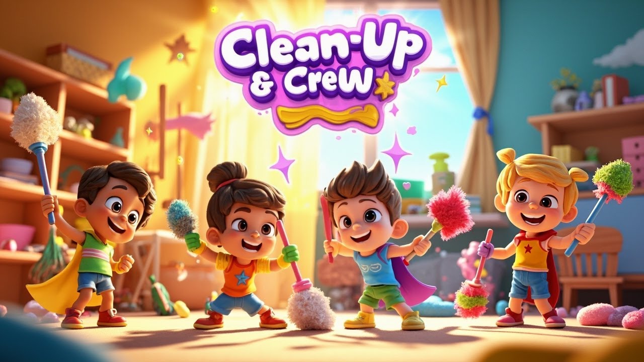 The Clean-Up Crew Song for Kids | Fun Clean-Up Song with Actions ...