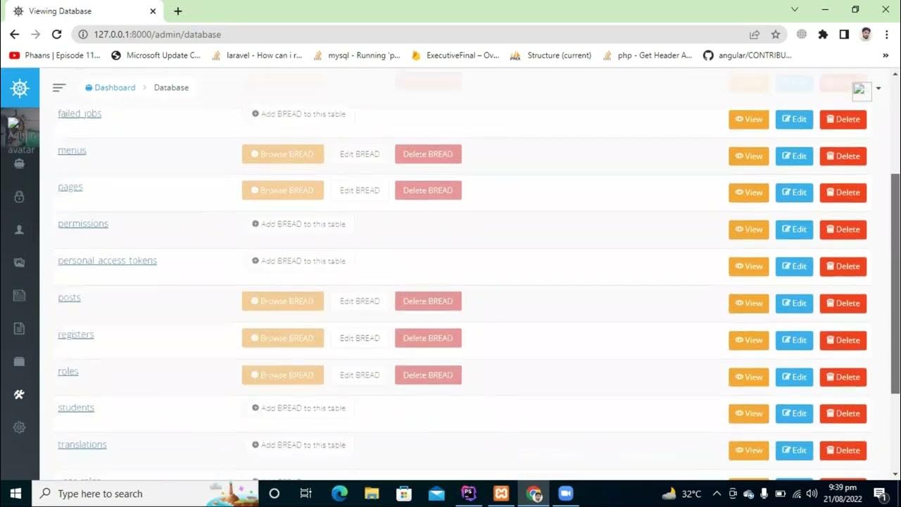 Laravel lec 10 | voyager part 2 | WebDevelopment - YouTube