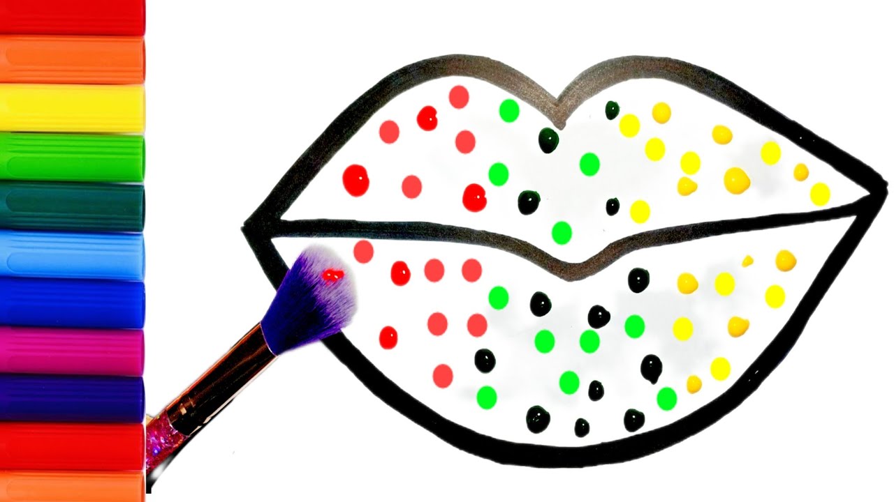 Barbie Glittery Lipstick Painting for Kids Toddlers | Glitter lips ...
