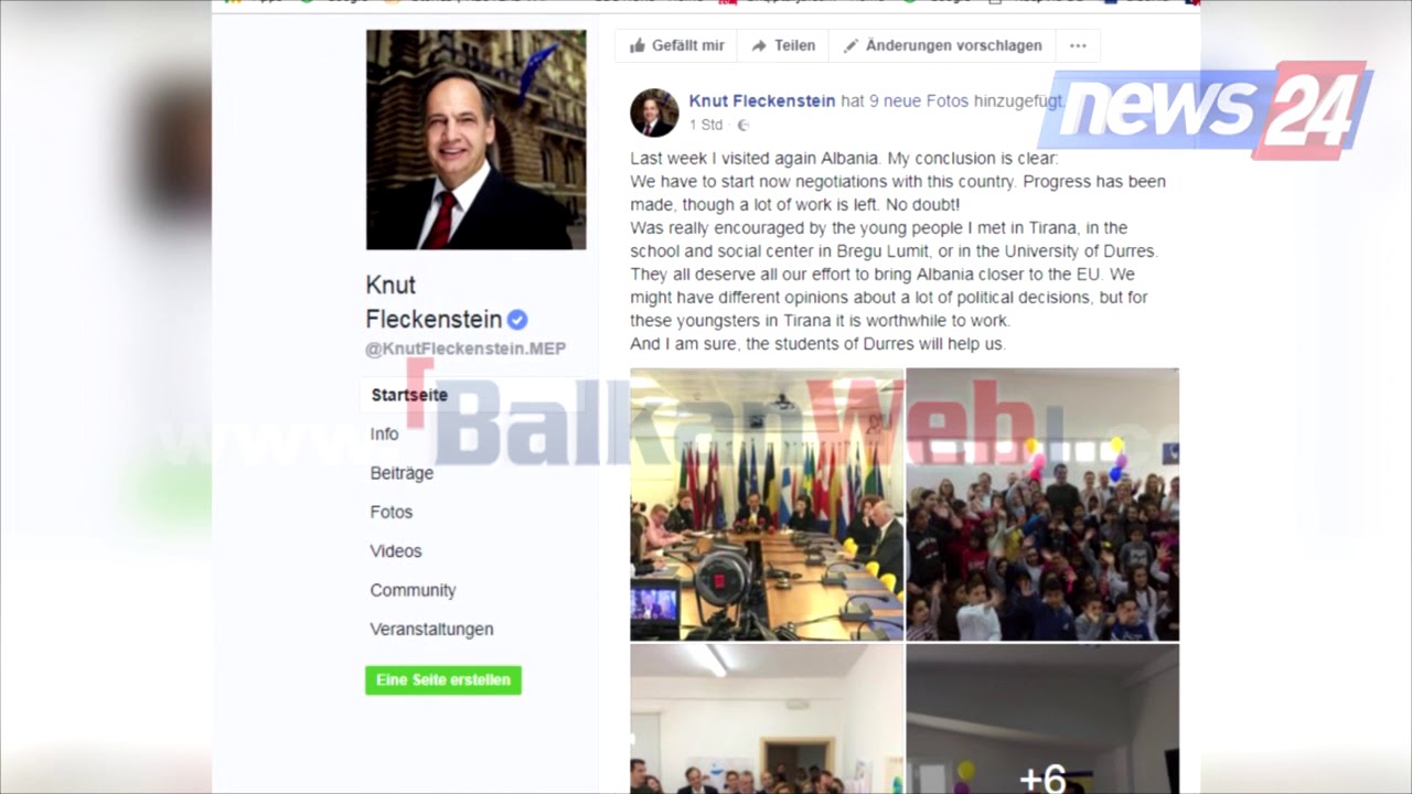 Mesazhi i qartë i Knut Fleckenstein: Duhet të fillojmë negociatat me Shqipërinë - YouTube