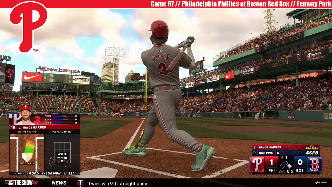 MLB The Show 24 | Philadelphia Phillies at Boston Red Sox | Game 67 ...