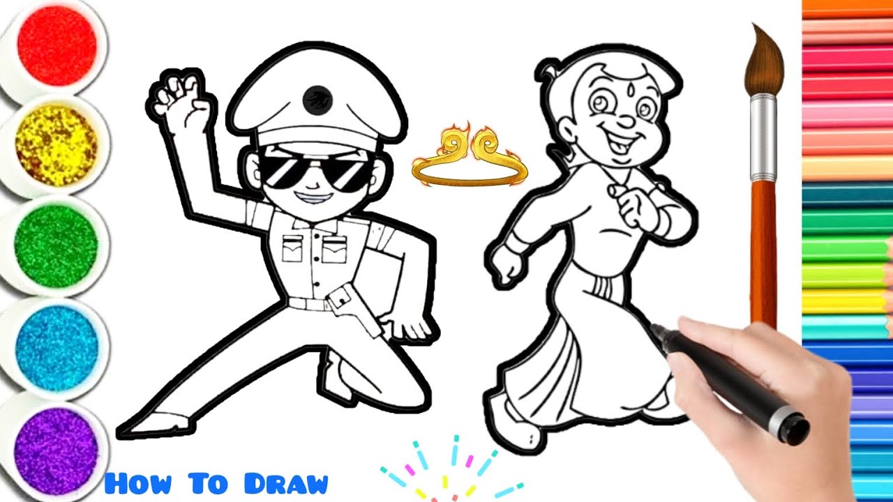 How to draw Little Singham || Little Singham drawing | Easy step by ...