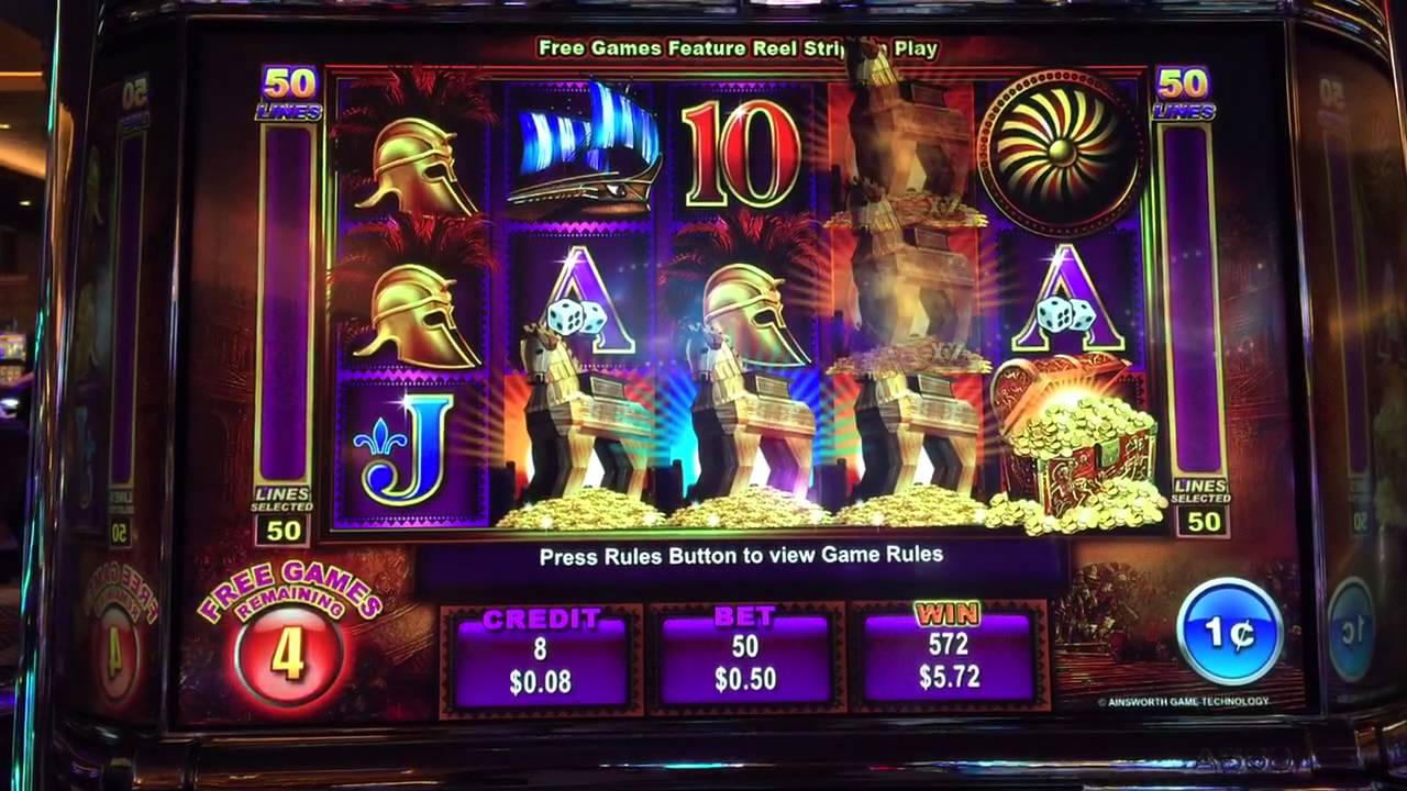 Trojan Treasure Progressive Slot Machine BONUS GAMES - YouTube