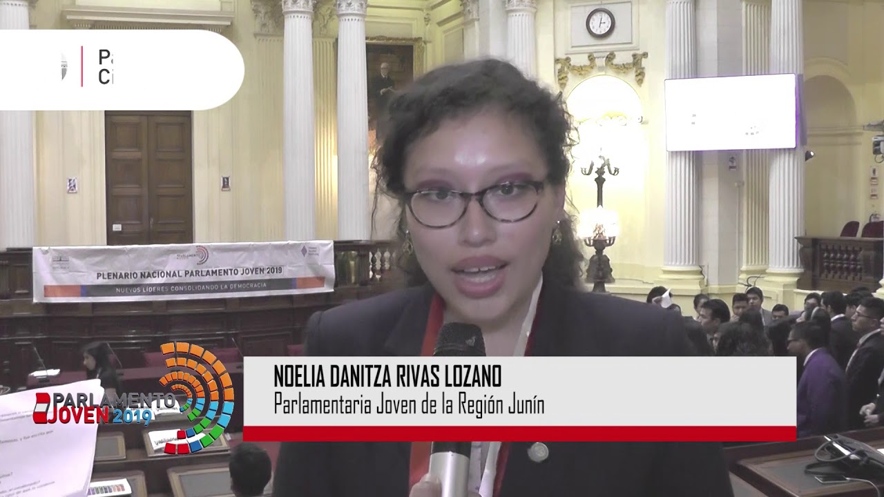 NOELIA DANITZA RIVAS LOZANO, PARLAMENTARIA JOVEN 2019 - YouTube