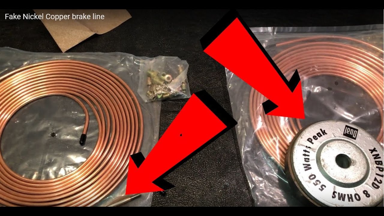 Fake Nickel Copper Steel brake line Ebay Scam - YouTube