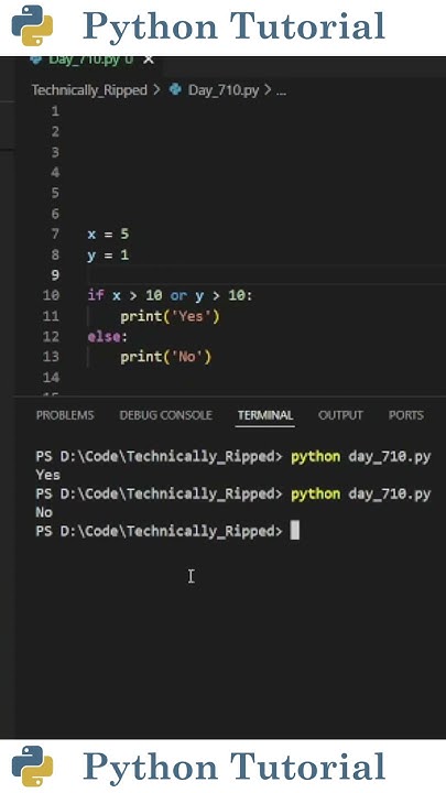 Python OR Keyword Explained | Python Tutorial - YouTube