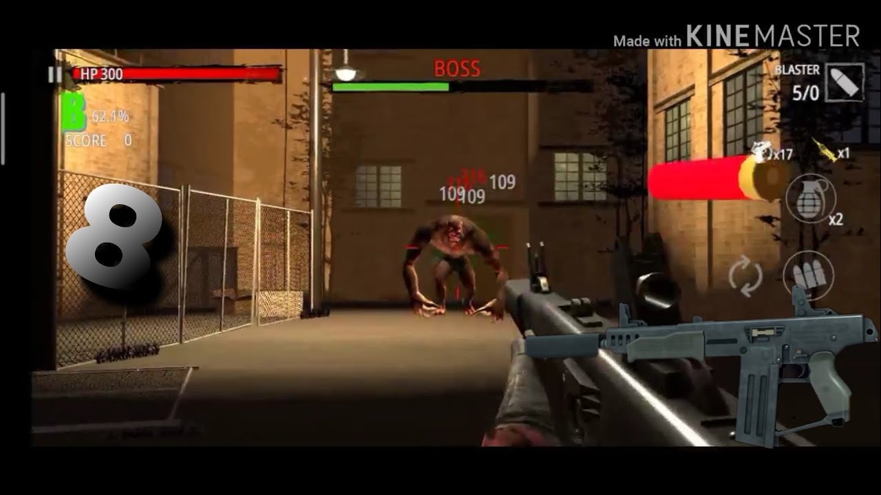 Zombie Hunter D-Day gameplay android part 8 kekuatan blaster - YouTube