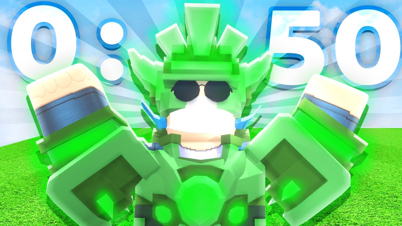 FULL EMERALD ARMOR IN 50 SECONDS In Roblox Bedwars... (Skywars) - YouTube