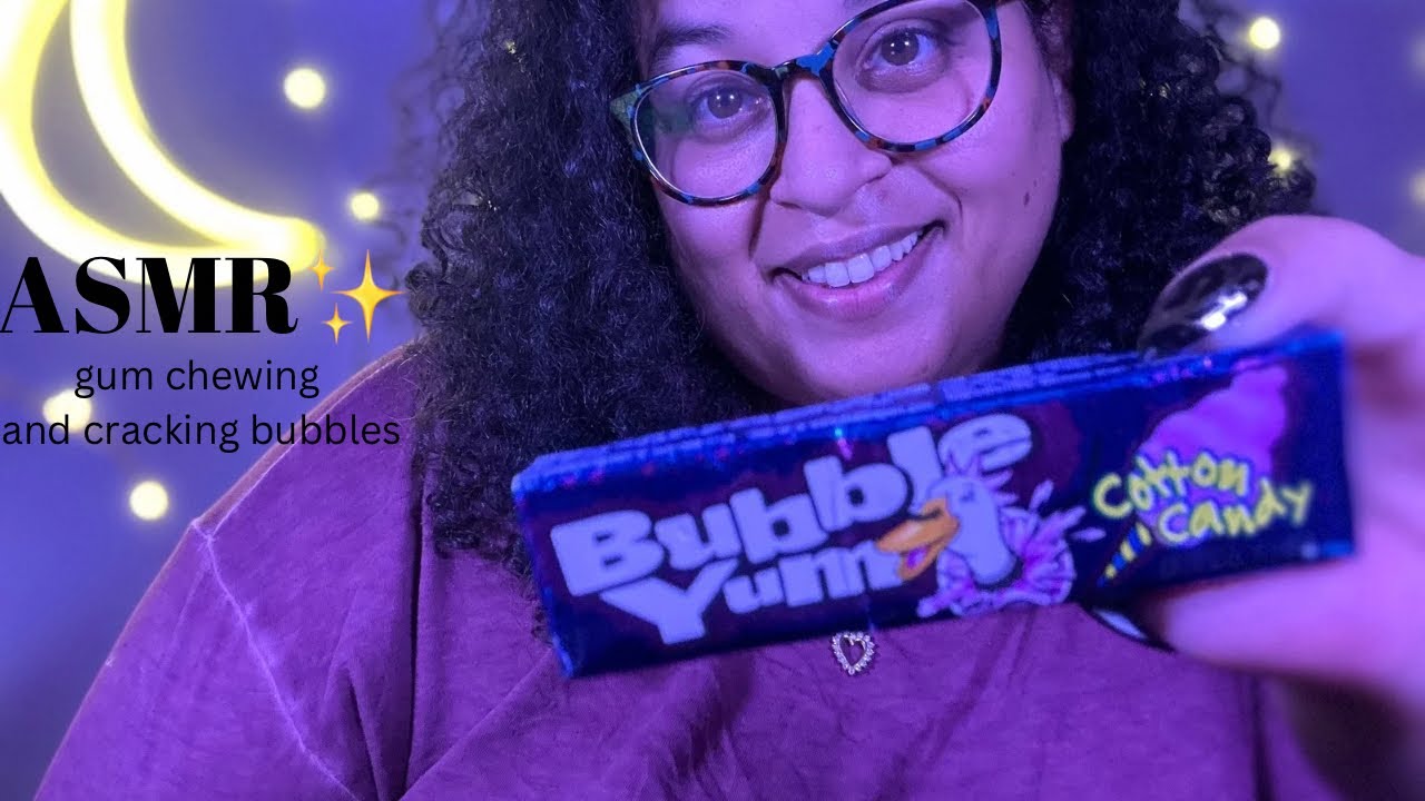 ASMR ~ Gum Chewing and Cracking Bubbles🫧 - YouTube