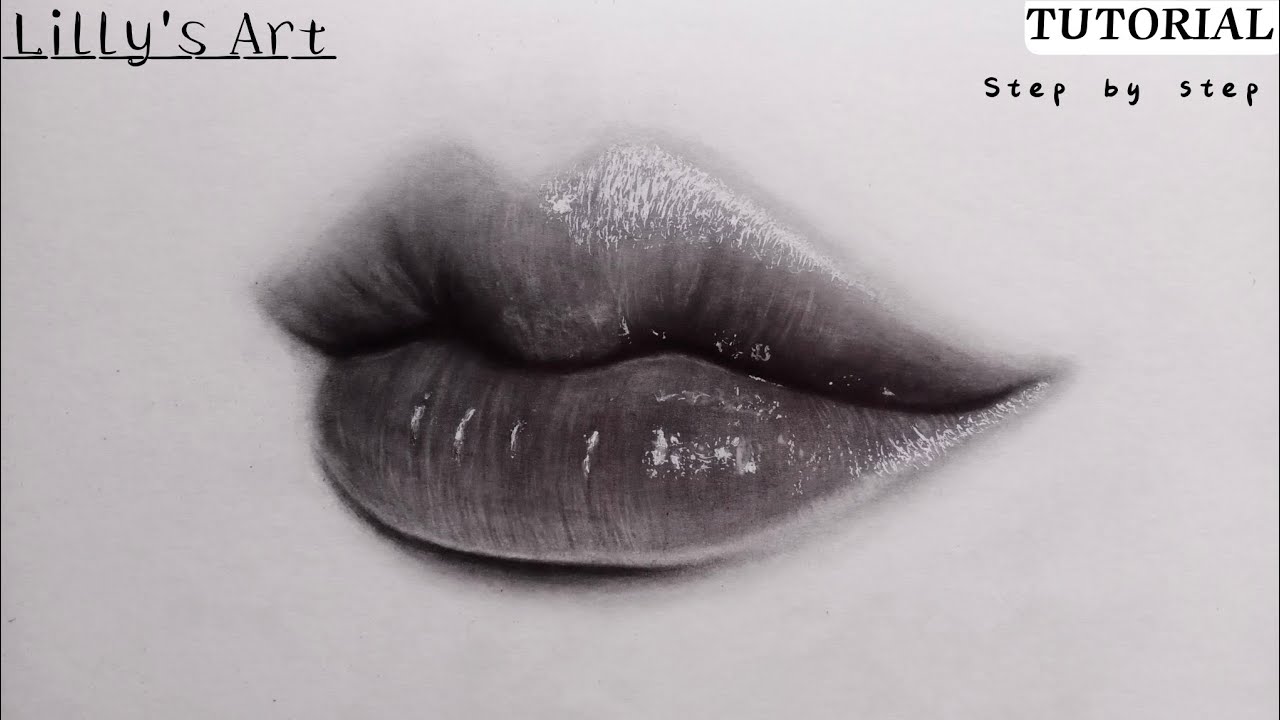 Lips tutorial (step by step) | how to draw Realistic lips | LILLY'S ART ...