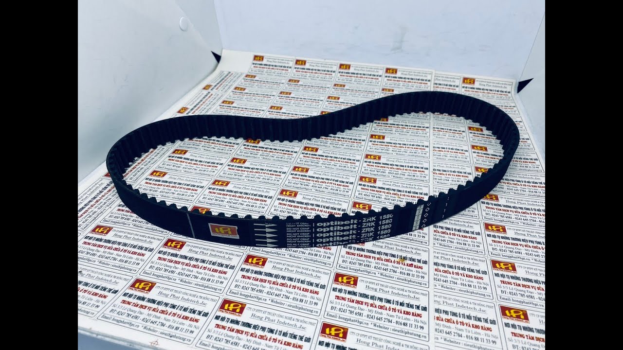 Dây curoa cam Toyota Fortuner 2 5, 97YU25, Optibelt ZRK 1580 - YouTube