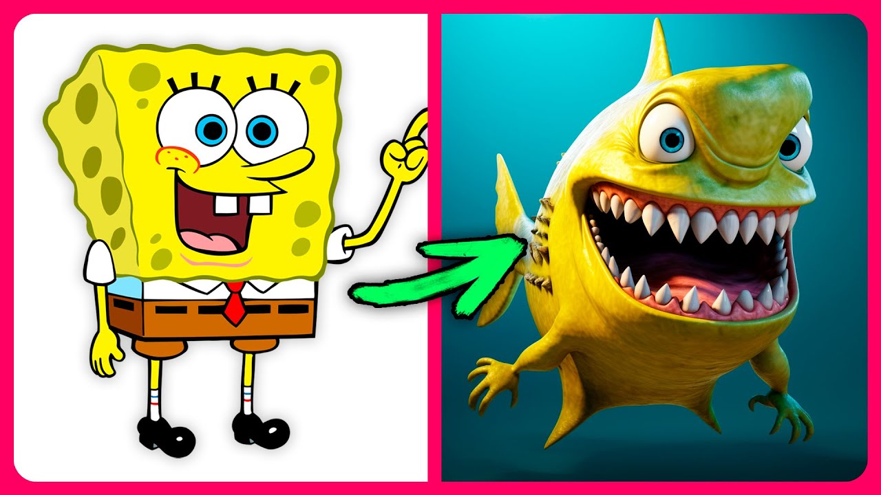 SPONGEBOB CHARACTERS as SHARKS 2023 - YouTube