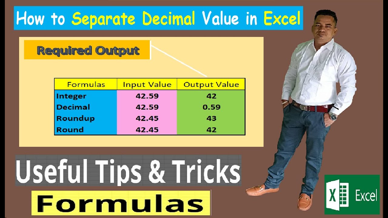 Microsoft Excel Tutorial How To Separate Decimal Value In Excel Microsoft Excel Tutorial How To Separate Decimal Value In Excel