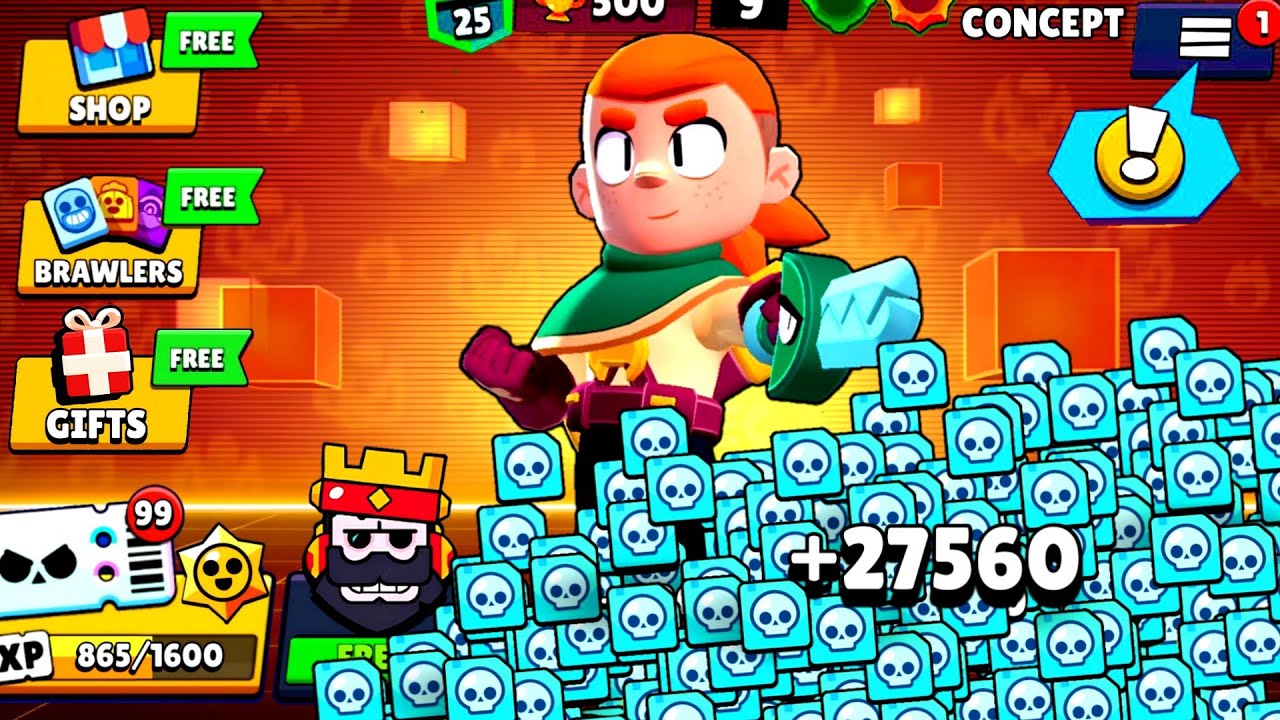 😍 COMPLETE 27560 CREDITS!!! 🎁|Brawl Stars FREE GIFTS|Concept - YouTube