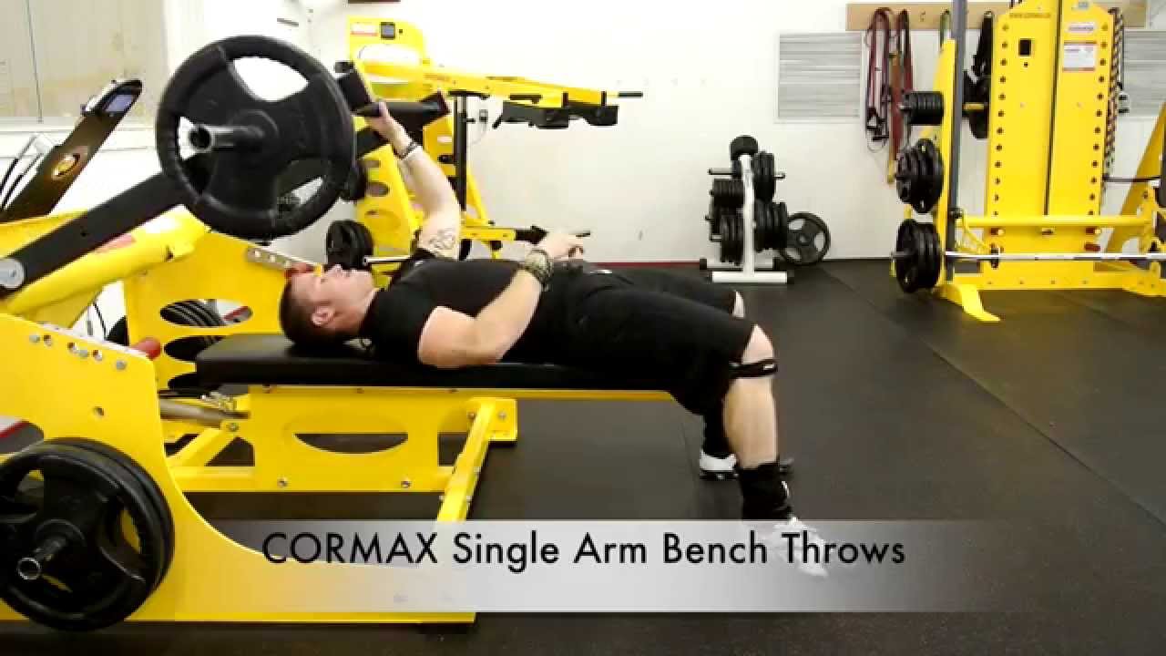 CORMAX Single Arm Bench Throws - YouTube