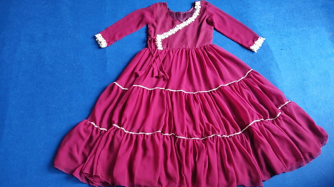 3 layer frock cutting and stitching/frill frock cutting and stitching ...