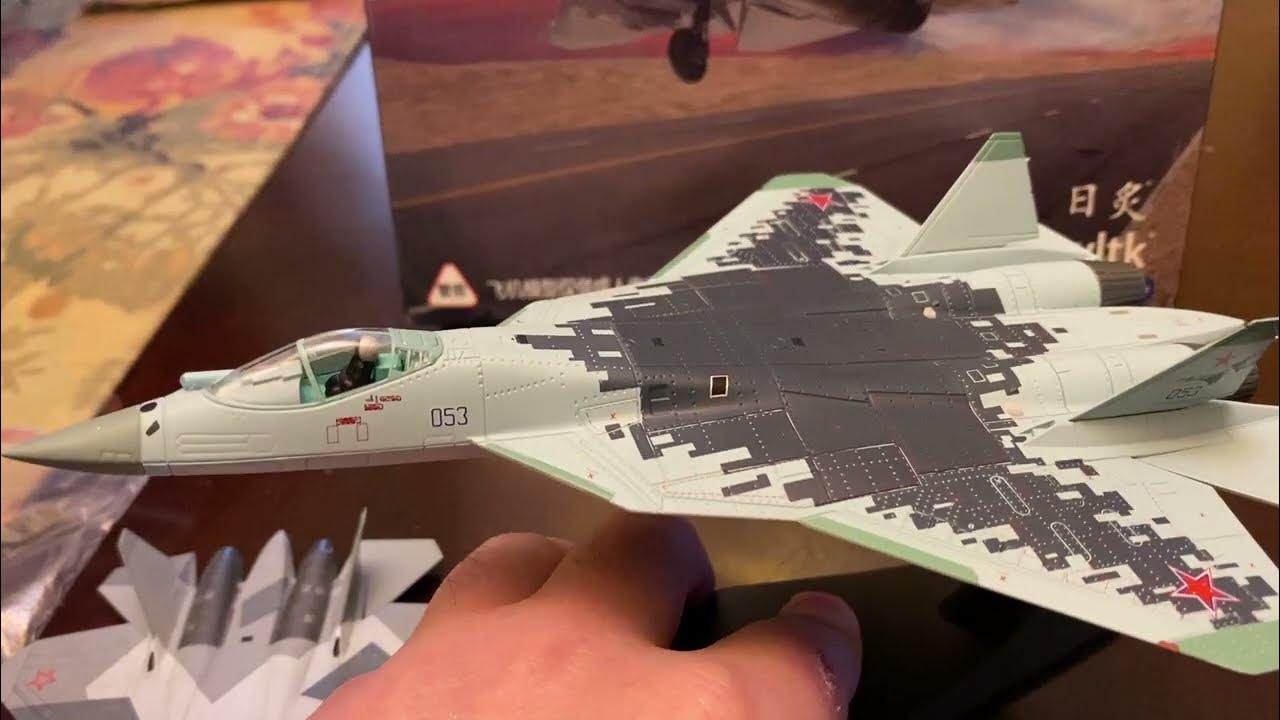 1/100 SU-57 Felon diecast model review WLTK - YouTube