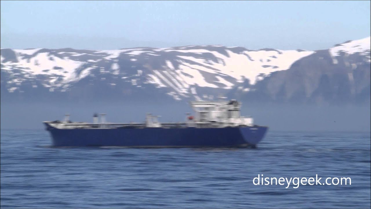 Alaska: Passing an Oil Tanker at Sea - YouTube