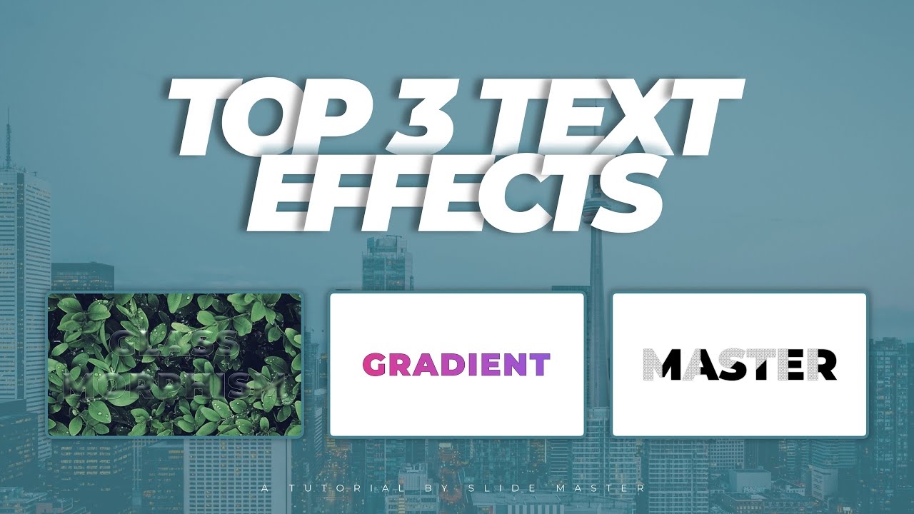 Top 3 😎 Creative 😍 Text Effects 🔥 in PowerPoint - Part 2 - Slide Master ...