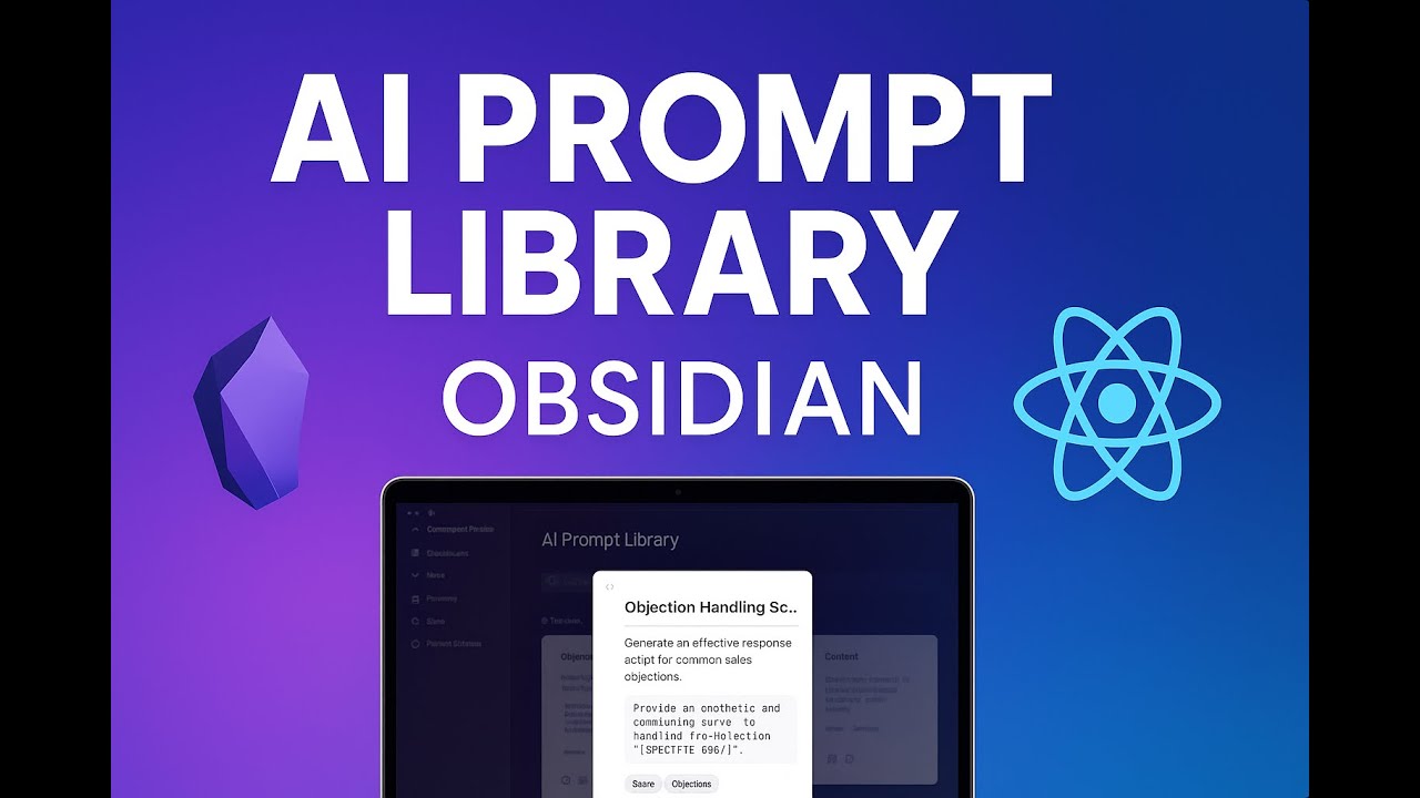 AI Prompt Library Inside Your Obsidian Vault | React + DataCore Component Tutorial - YouTube