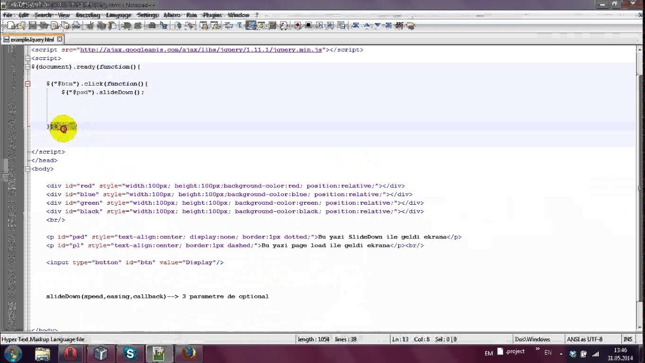 Jquery Slidedown Youtube