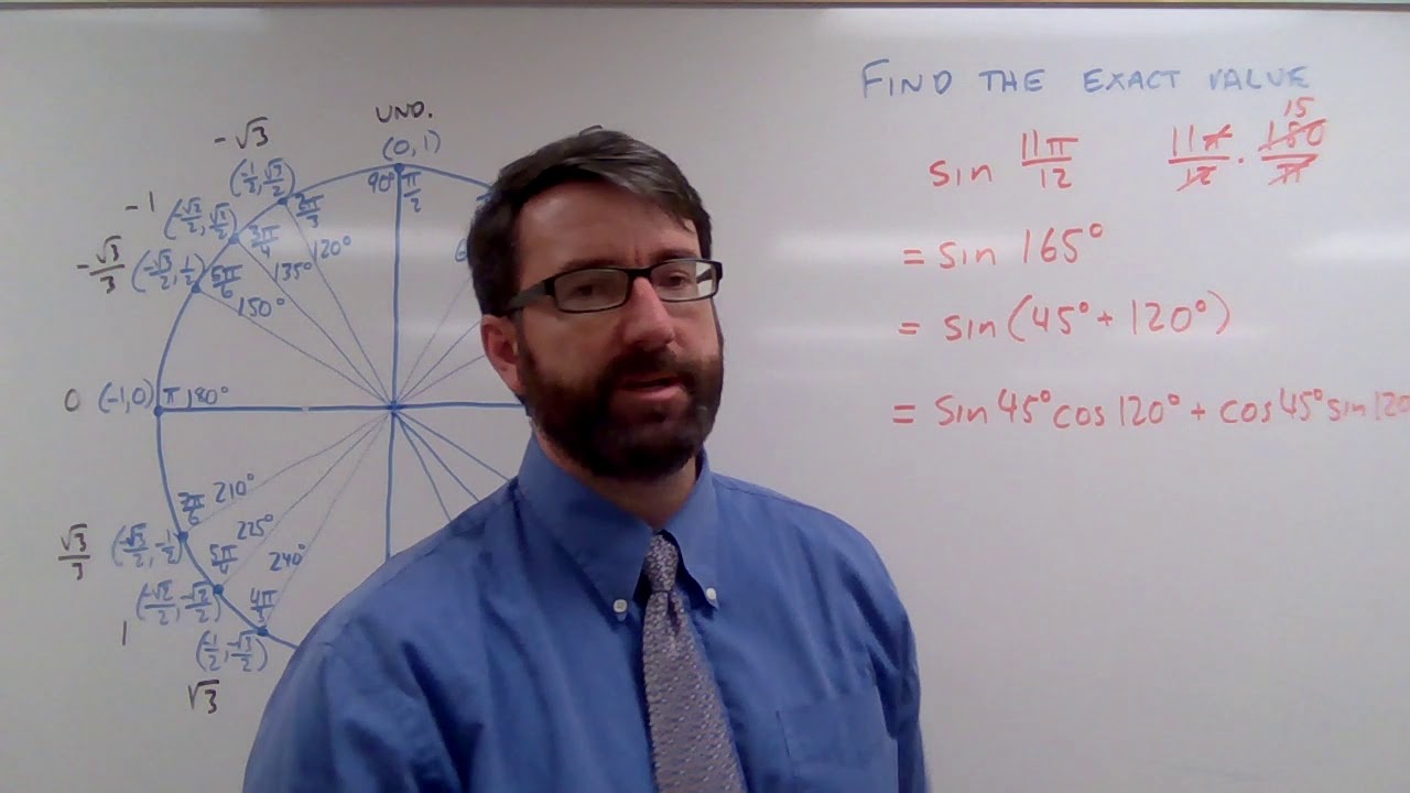 Find The Exact Value Of Sin 11 12 YouTube Find The Exact Value Of Sin 11 12 YouTube