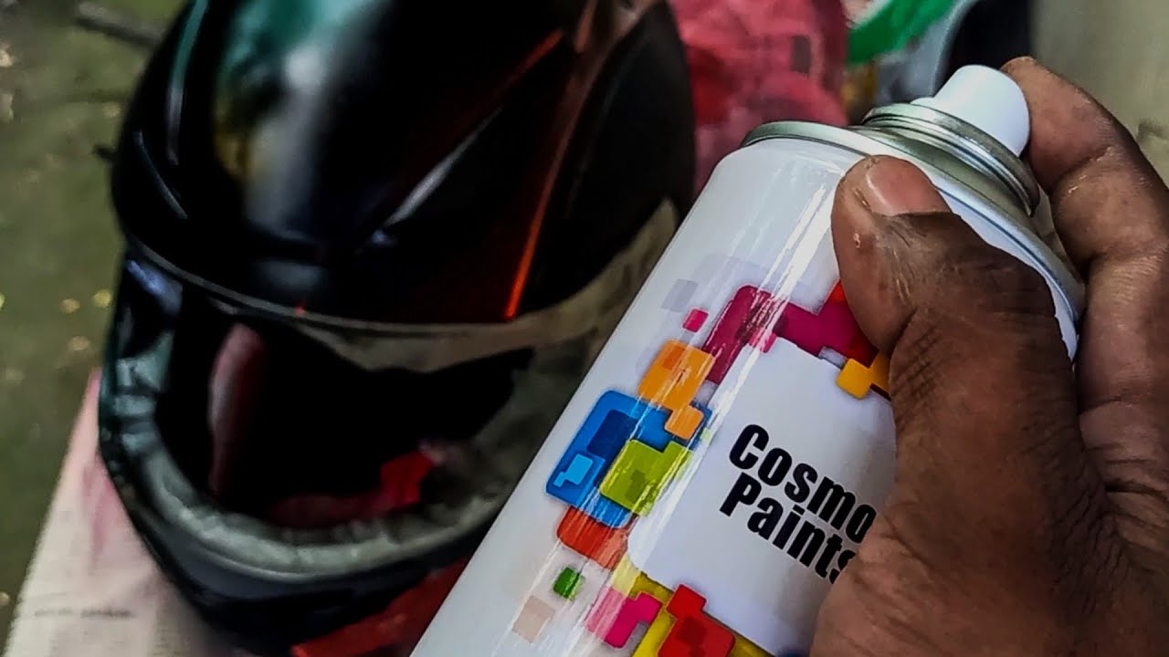 HOW TO CUSTOM A HELMET ? / HOW TO PAINT A HELMET USING SPRAY PAINT ...