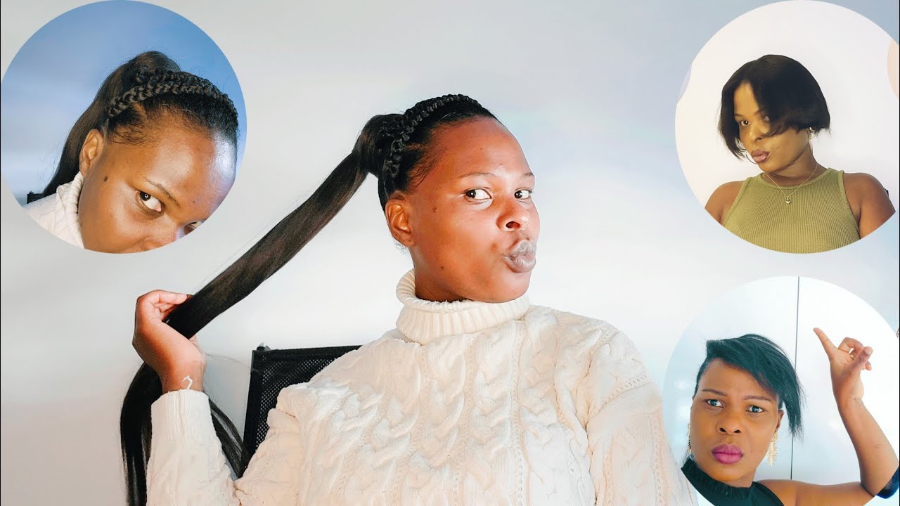 Hairstyles for Relaxed And Natural Hair (Easy & Quick Styles) - YouTube