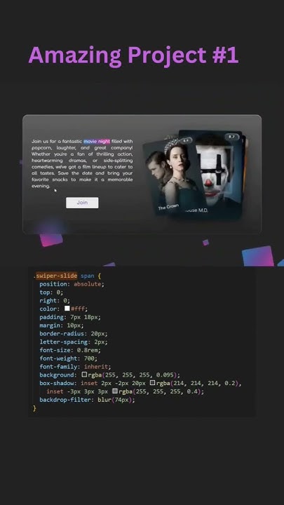 Amazing Card Project Htmltutorial Viral Viralshorts Webdeveloper Animation Code
