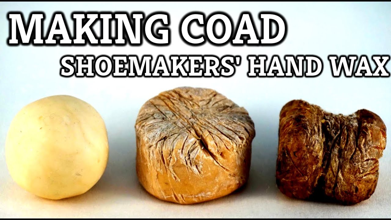 How to make Coad (aka shoemakers hand wax, or white wax) - YouTube