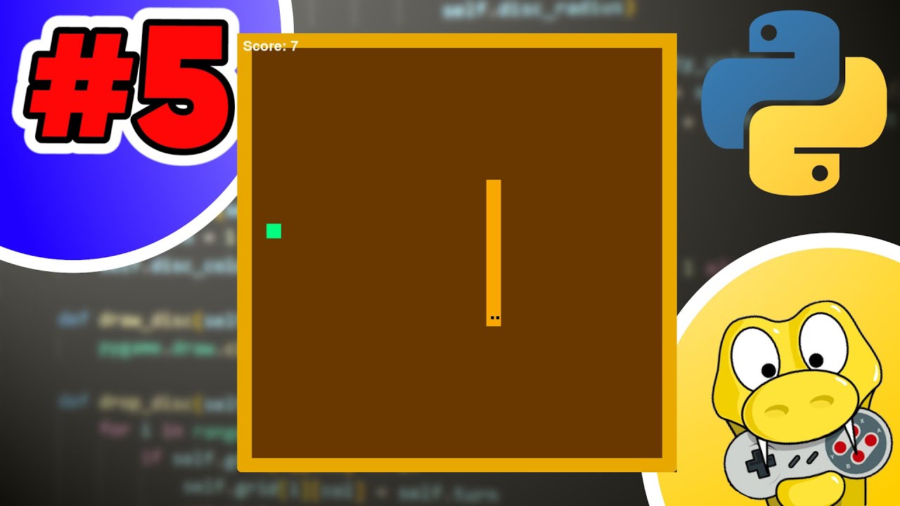 Comment faire un Snake en Python - Partie 5 : Fonction pour lancer le jeu - YouTube
