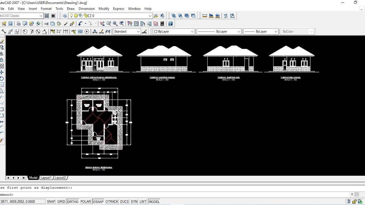 Cara Membuat Tampak Samping Rumah Dan Tampak Belakang Rumah Dengan ...