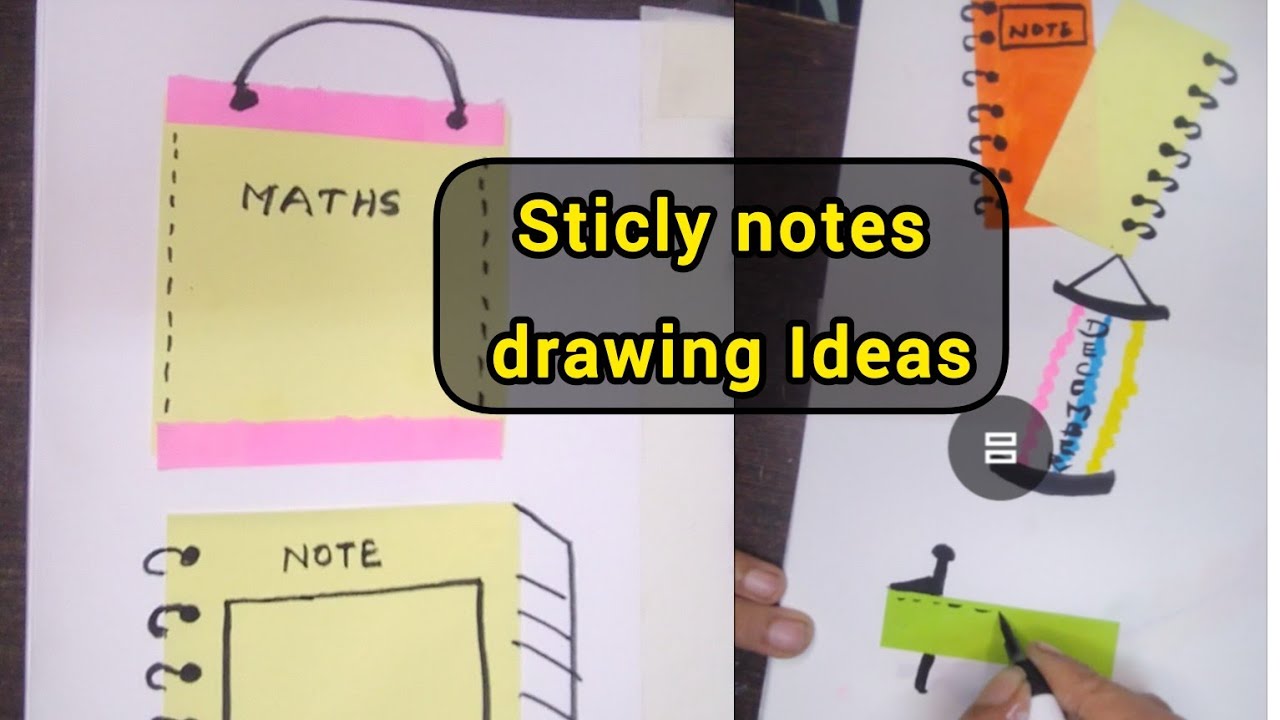 sticky notes drawing ideas #art #artdrawing #easydrawing - YouTube