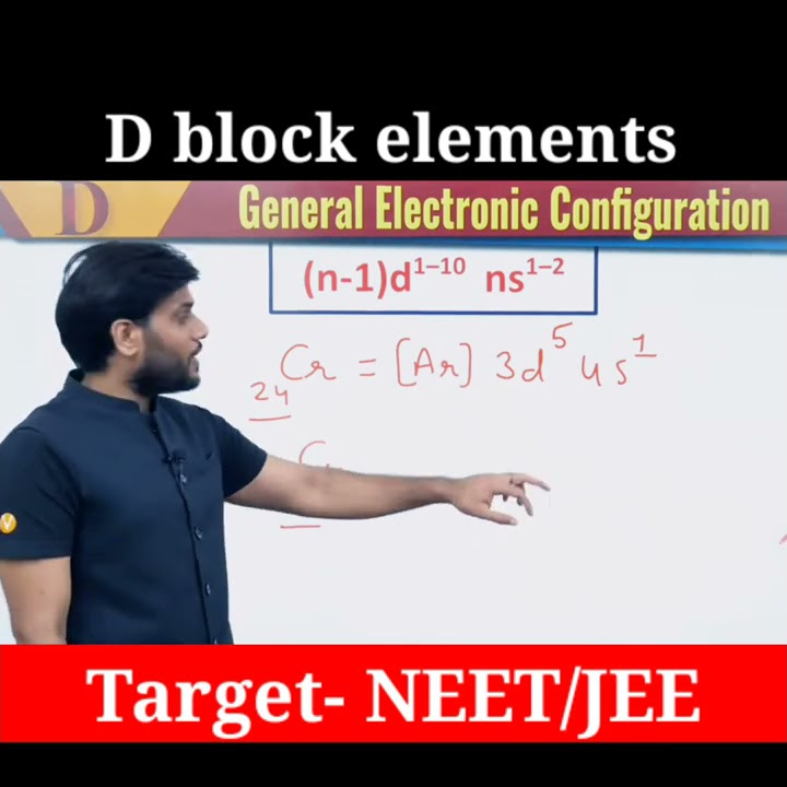 General electronic configuration D block elements | arvind arora ...