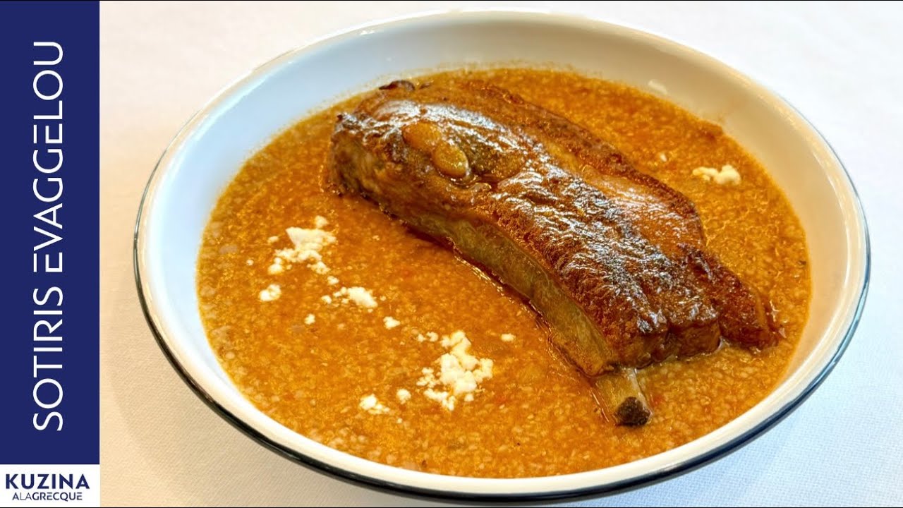 Χοιρινό με Τραχανά Σταρένιο-Pork with wheat trahana | Sotiris Evaggelou ...