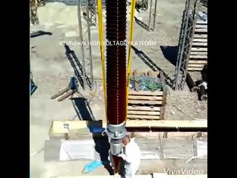 380 000 volt trafo bushing  montaji...