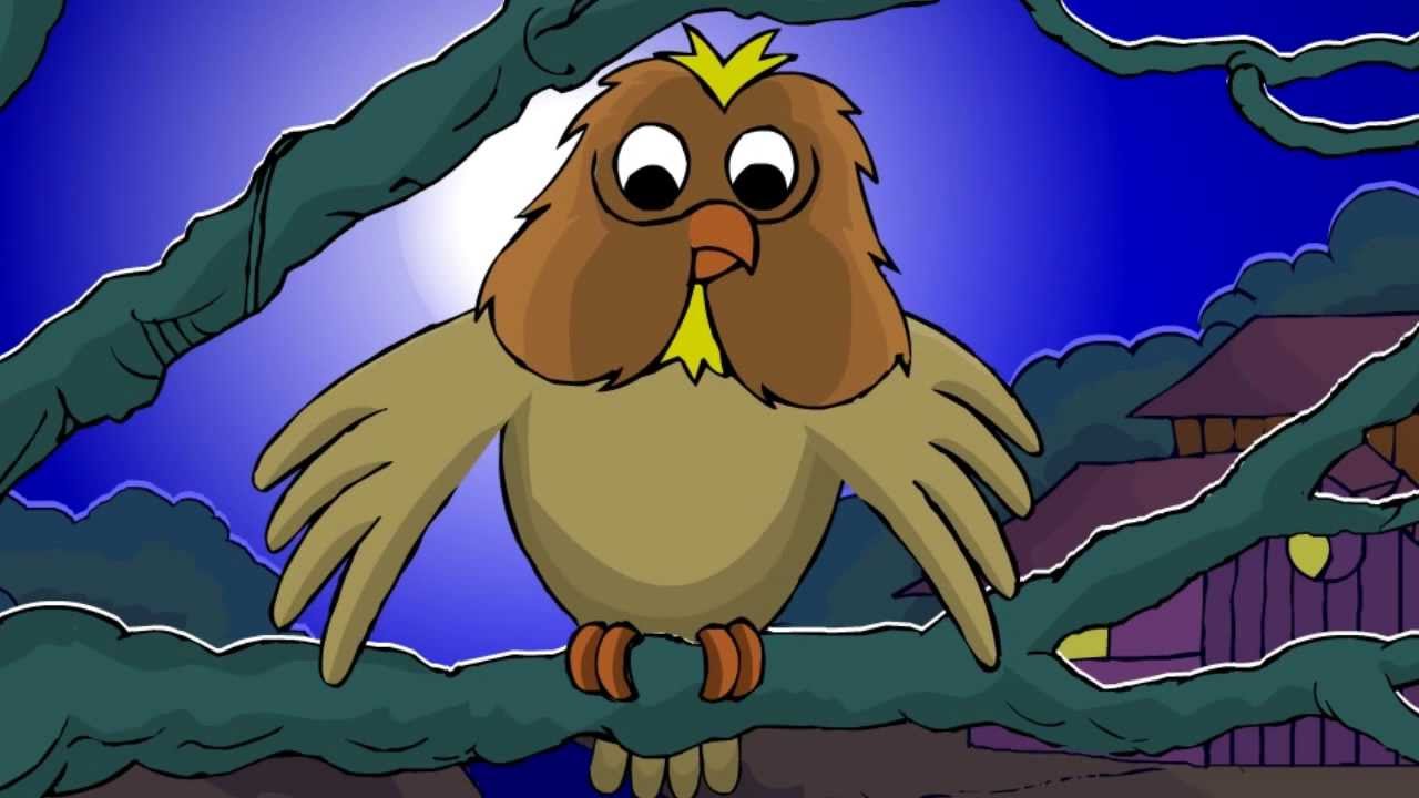 There's A Big Eyed Owl - English Nursery Rhymes - Cartoon/Animated ...
