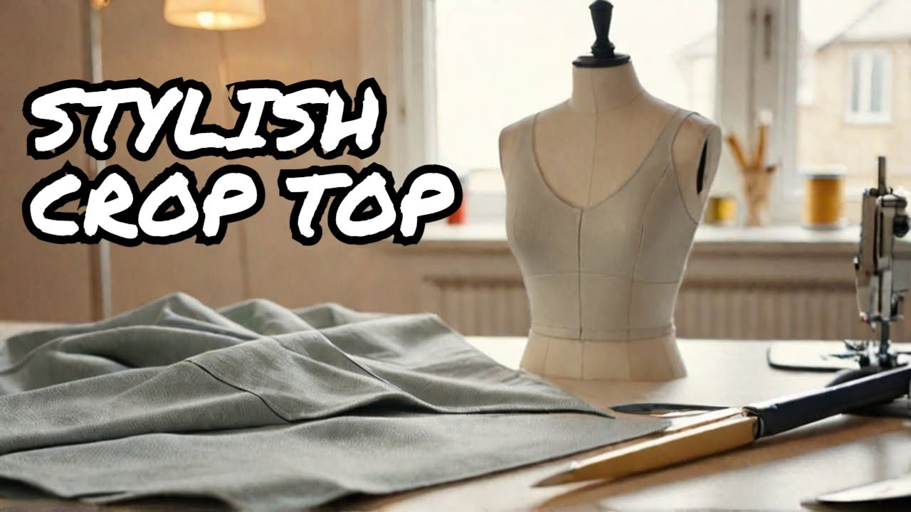Stylish Crop top cutting and stitching | how to make crop top at home ...