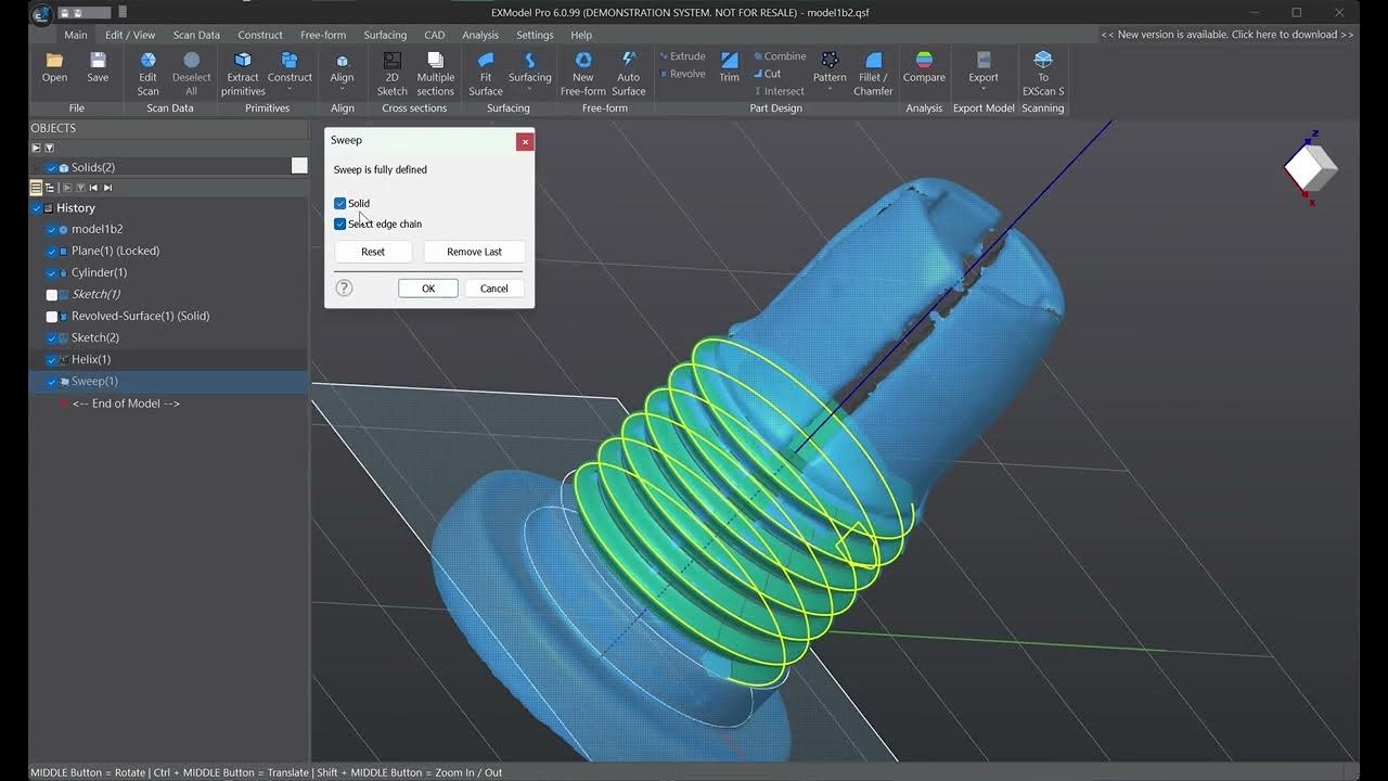 Shining 3D EXmodel Pro Reverse Engineering Software - Process of ...