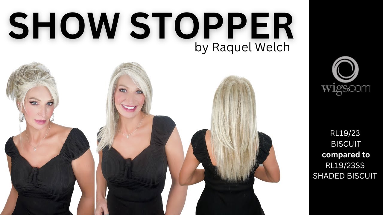 SHOW STOPPER Wig by Raquel Welch in Biscuit compared to Shaded Biscuit ...