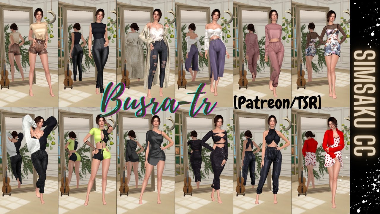 Sims 4 cc - Fashion clothes [Creator(Busra-tr)] - YouTube