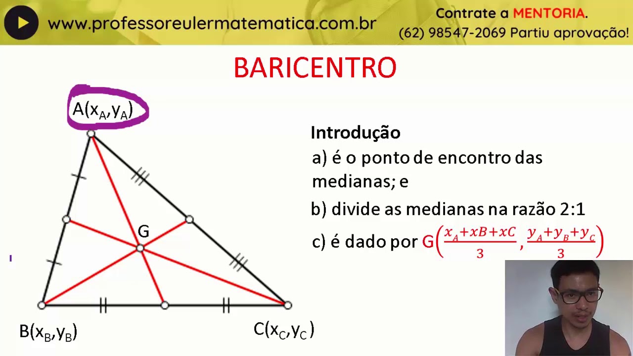 Baricentro Geometria Analítica Aula 05 - YouTube