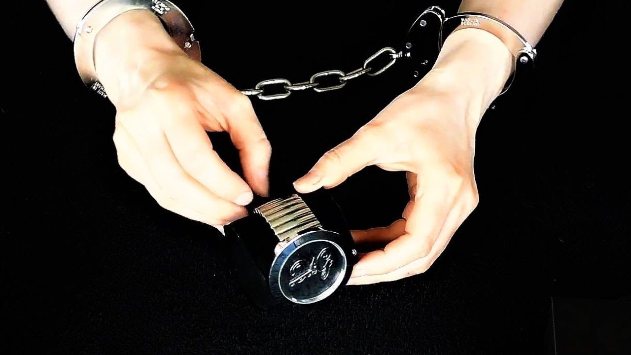 ASMR - Trying on watches while wearing handcuffs - sound of chains and ...