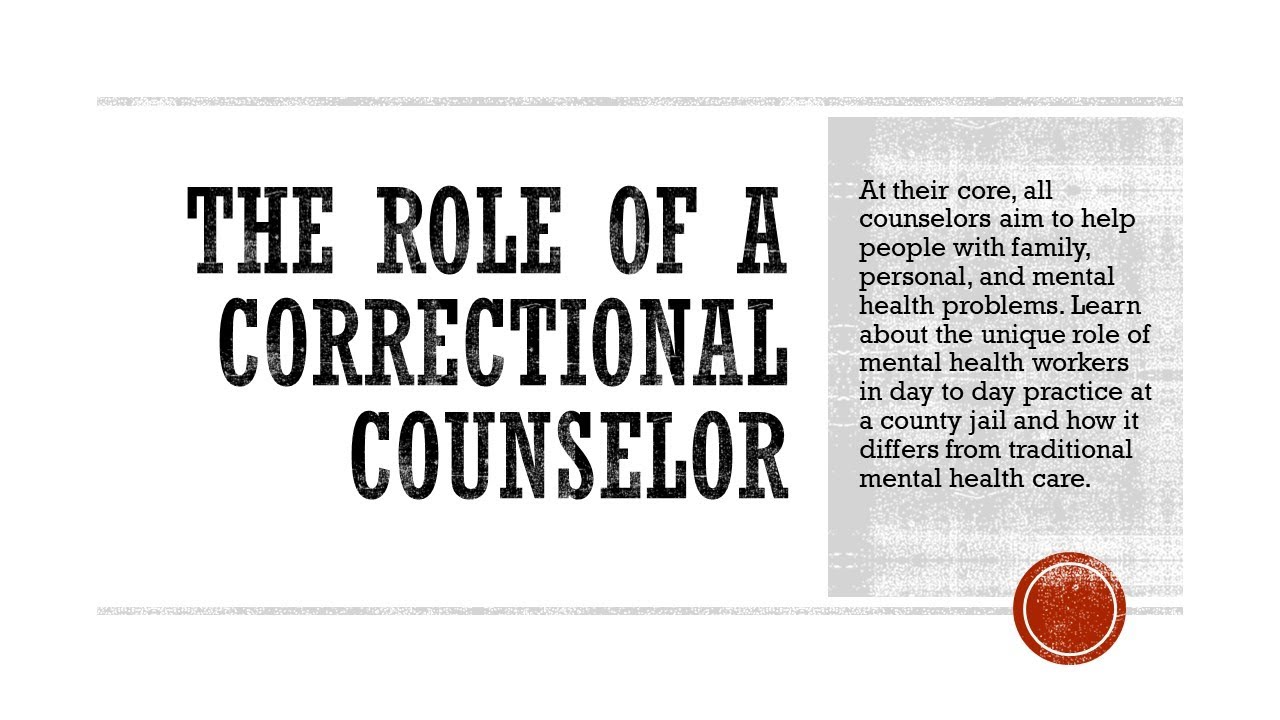 Alumni Insights: The Role of a Correctional Counselor - YouTube