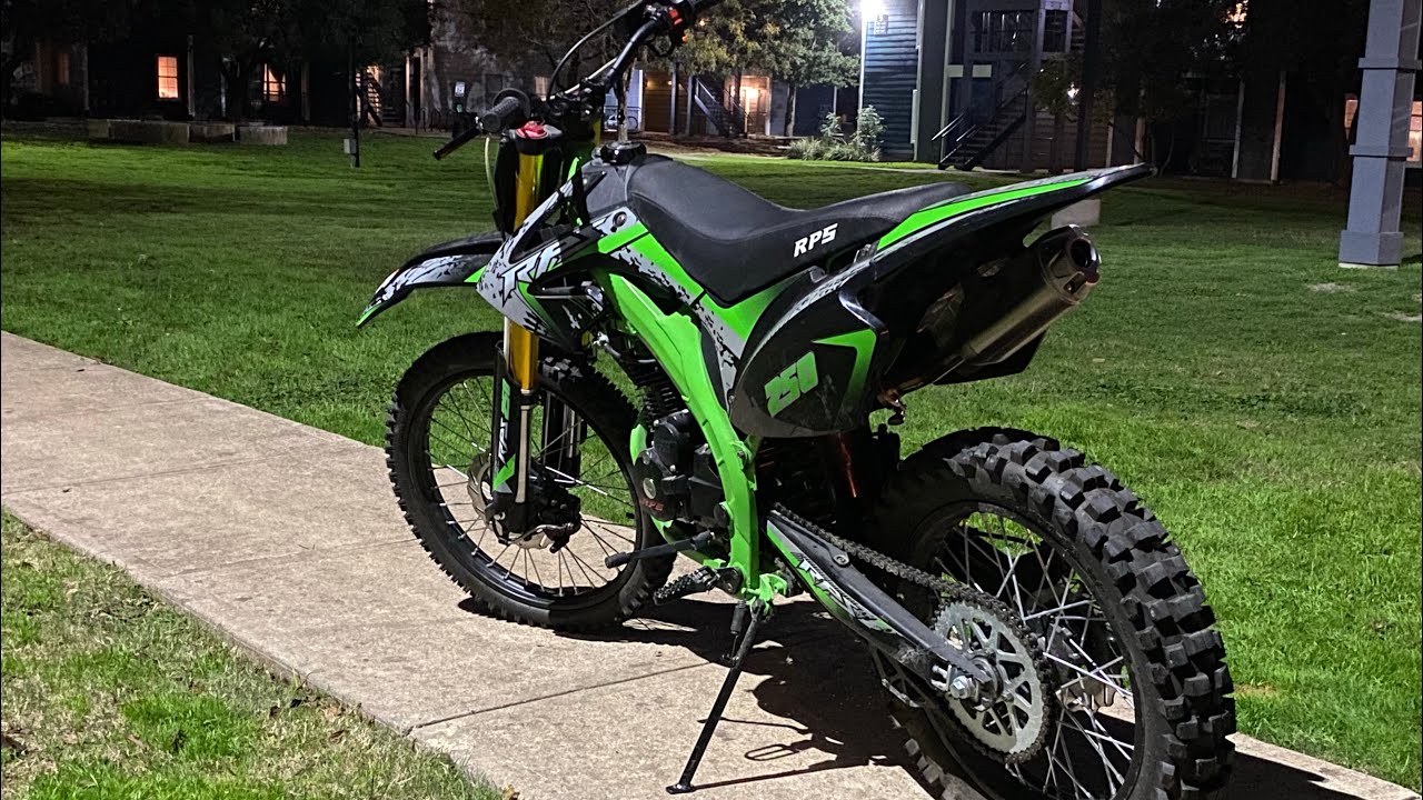 2021 RPS 250 dirt bike first ride on the streets of Austin, Tx. - YouTube